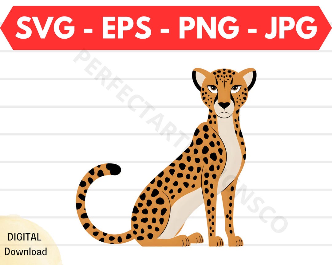 Cheetah Svg, Cheetah Vector, Cheetah Svg File for Cricut, Cheetah ...