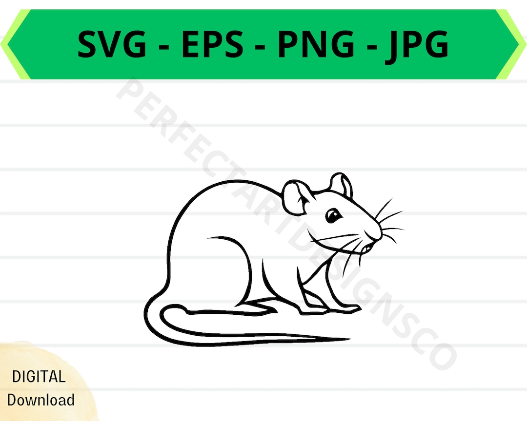 Rat Outline Svg, Rat Clipart, Rat Svg for Shirt, Svg File for Cricut ...
