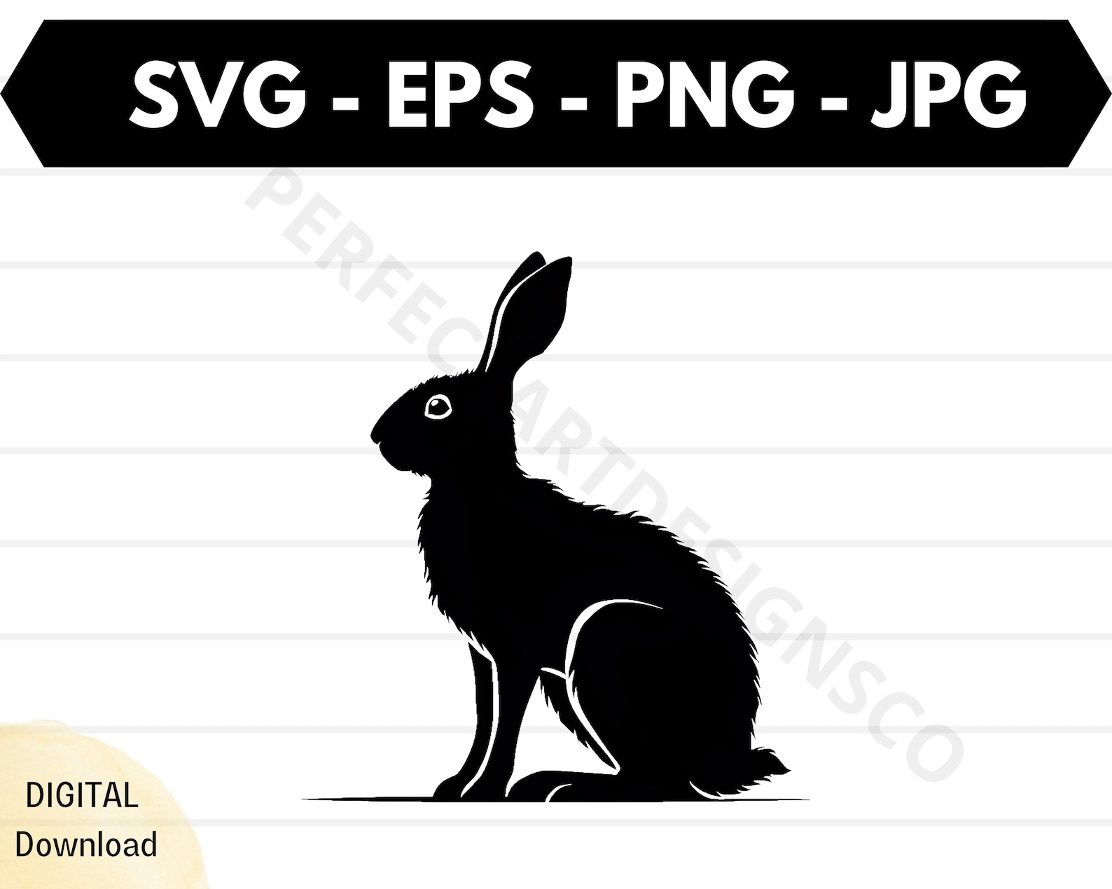 Arctic Hare Silhouette Svg File, Arctic Hare Cutting Svg File for ...
