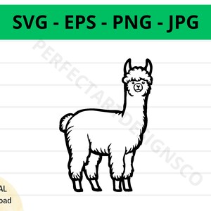 Alpaca Outline Svg, Alpaca Clipart, Alpaca Svg for Shirt, Svg File for ...