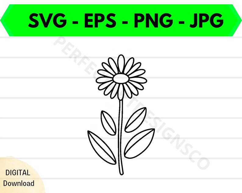 Daisy Svg File, Daisy Outline Svg, Daisy Clipart Svg, Daisy Svg Cut ...