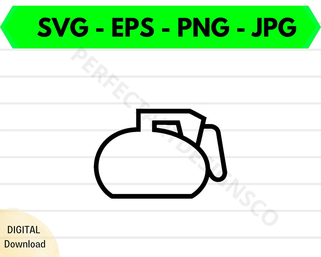 Gasoline Tank Outline Svg File, Gasoline Tank Cutting Svg File for ...