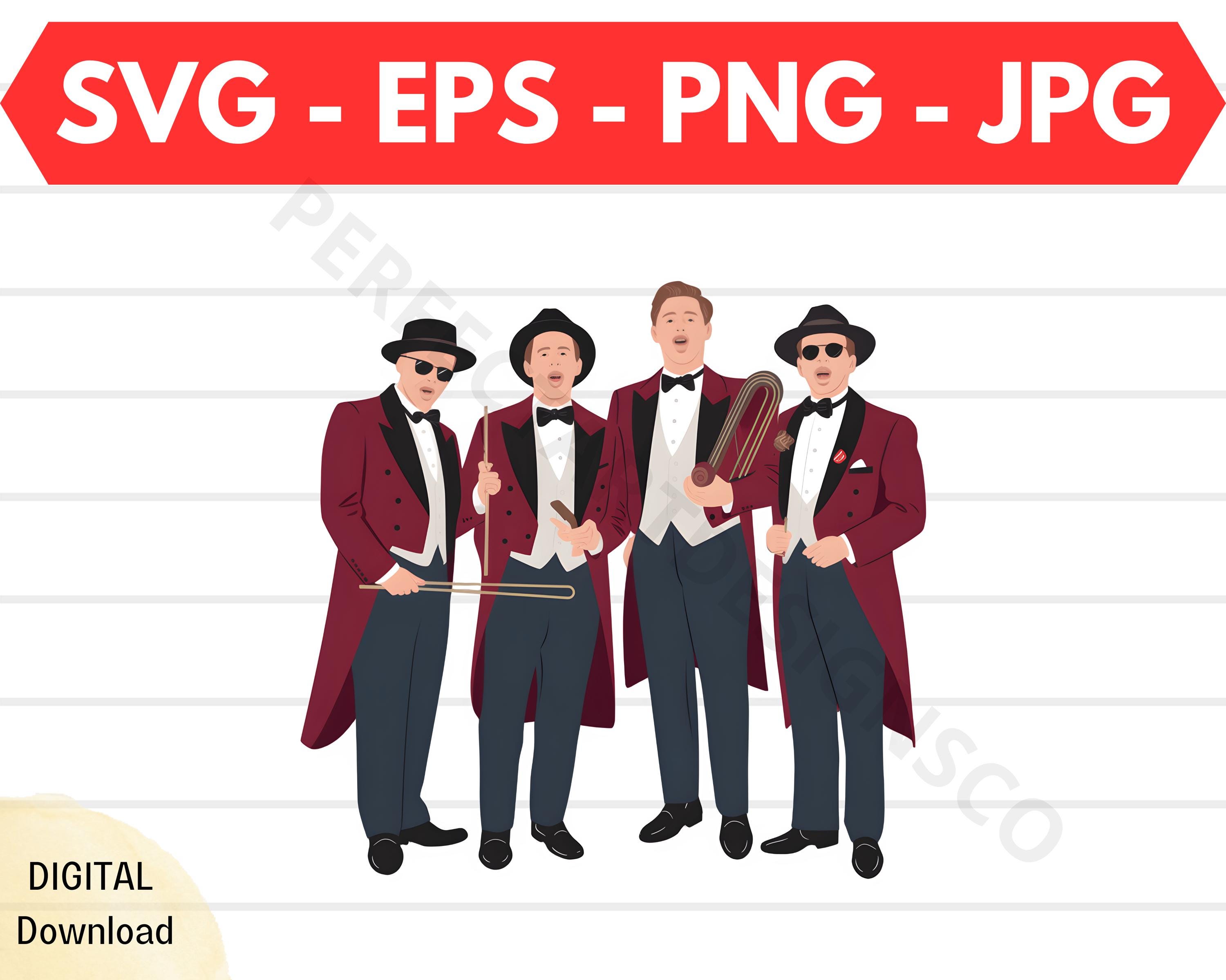 Barbershop Quartet Svg File for Cricut, Silhouette, Barbershop Quartet ...