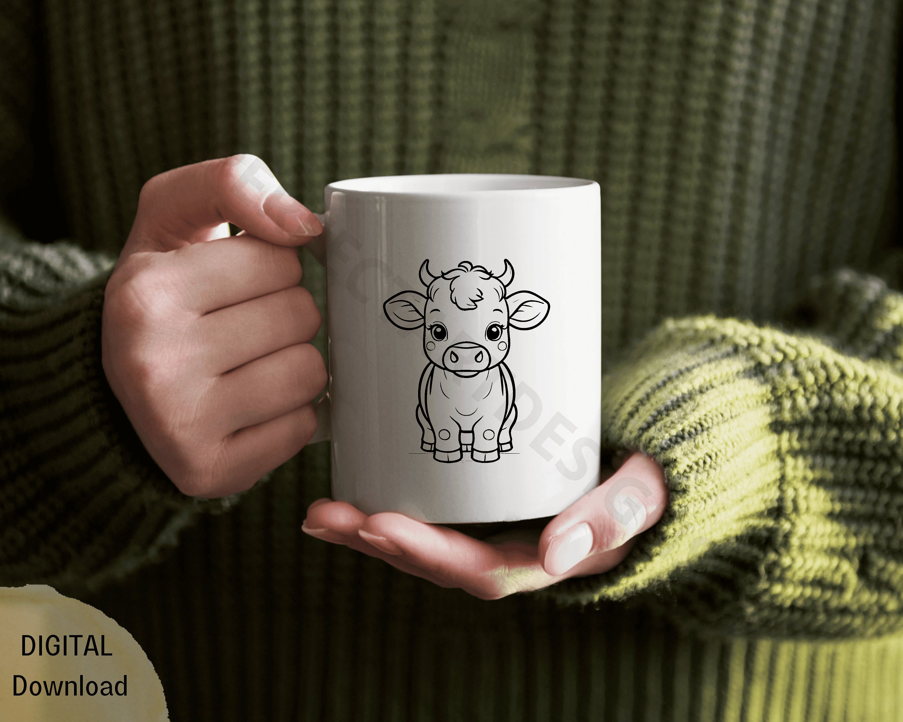 Cute Cow Svg File, Baby Cow Outline Svg, Cow Clipart Svg, Cow Svg Cut ...