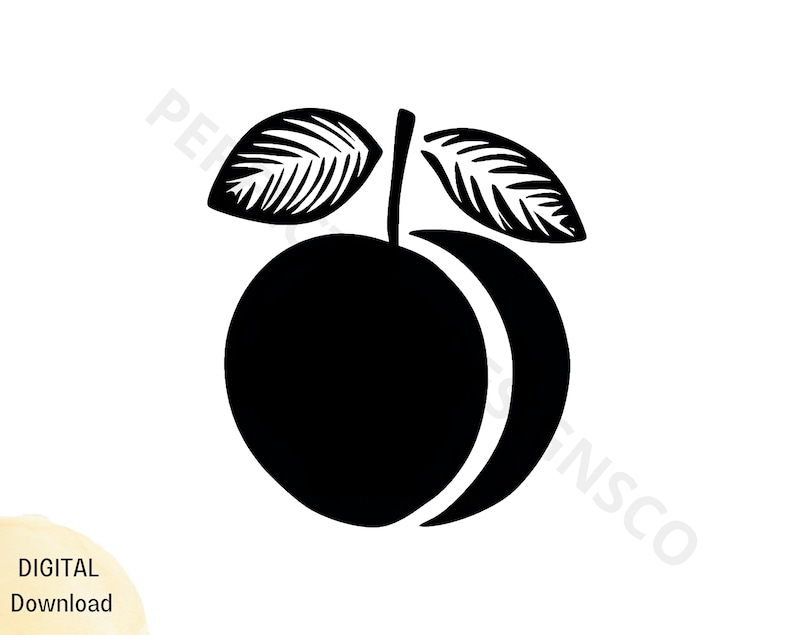 Plum Outline Svg, Plum Fruit Clipart, Plum Svg for Shirt, Svg File for ...