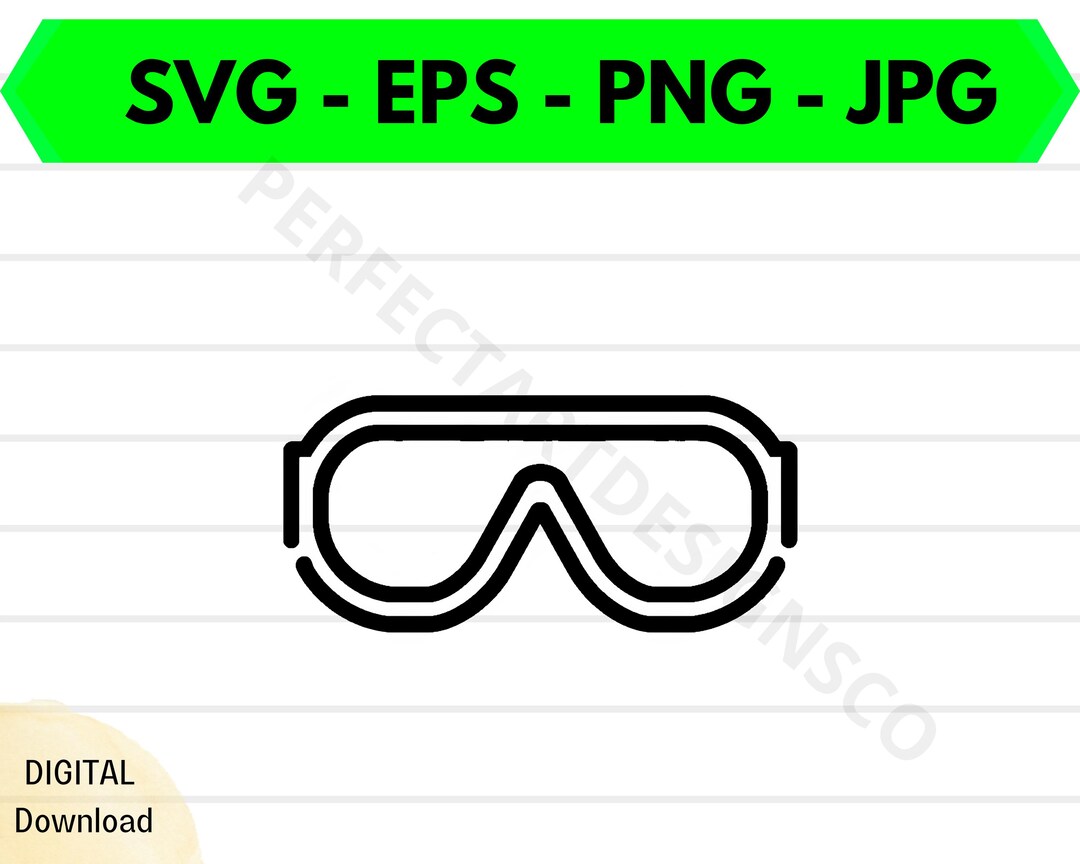 Lab Goggles Outline Svg, Lab Goggles Clipart, Lab Goggles Svg for Shirt ...