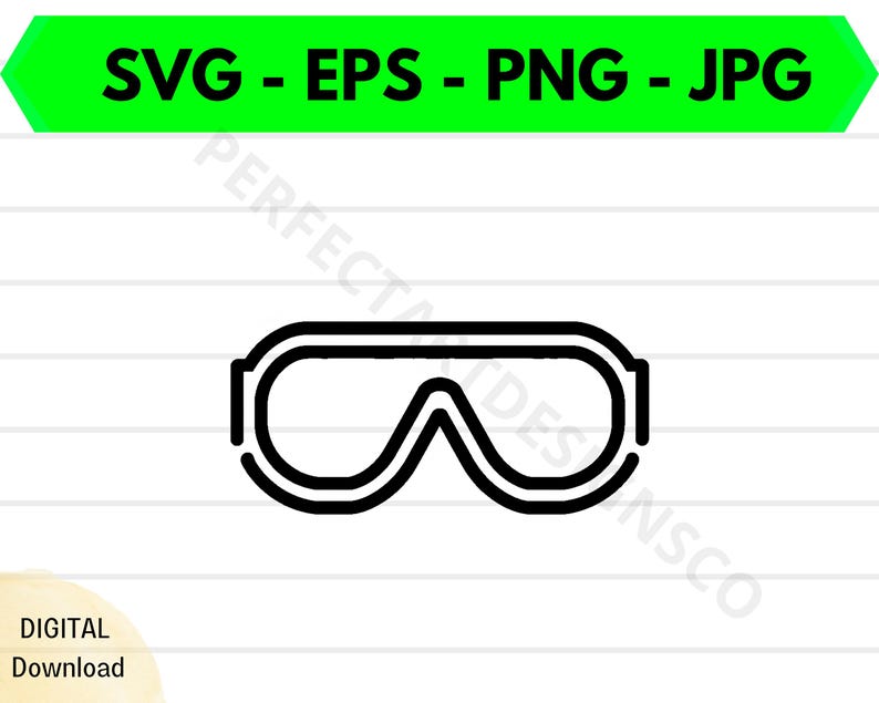 Lab Goggles Outline Svg, Lab Goggles Clipart, Lab Goggles Svg for Shirt ...
