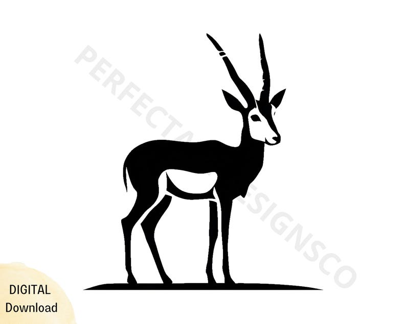 Springbok Silhouette Svg File, Springbok Outline Clipart Svg, Springbok ...