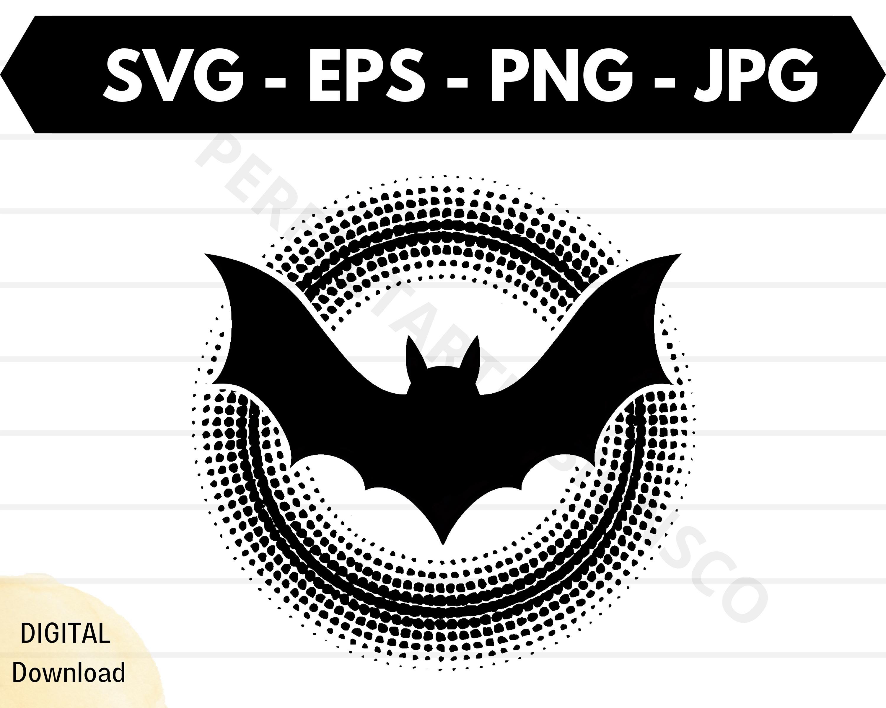 Bat Silhouette Svg File, Bat Outline Clipart Svg, Bat Cutting Svg File ...