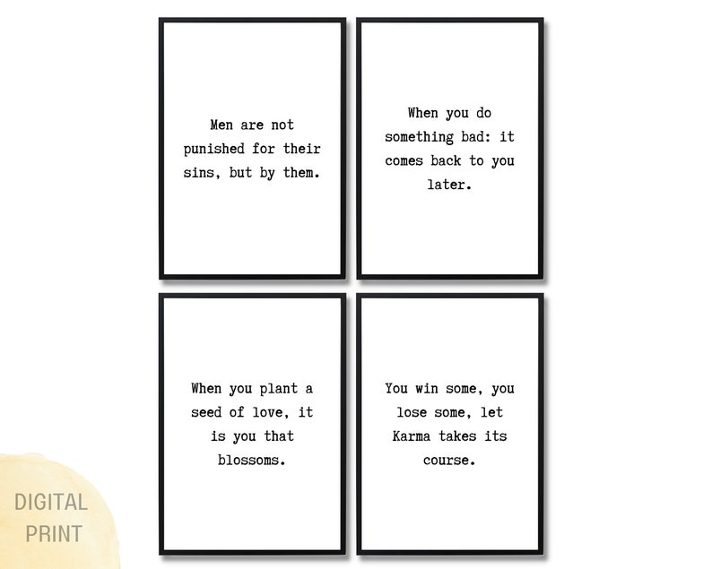 Karma Quotes Printable Bundle of 50 Posters, Funny Karma Quotes, Karma ...