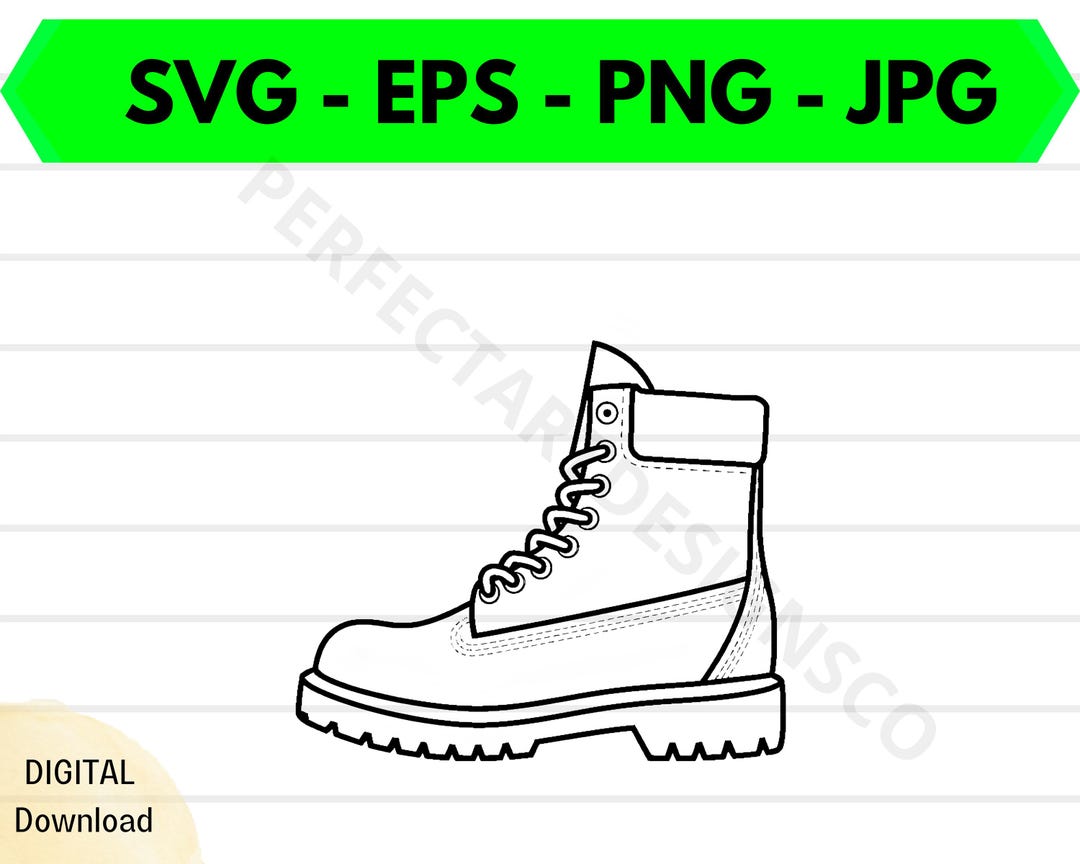 Boot Print Outline Svg File, Boot Print Cutting Svg File for Cricut ...