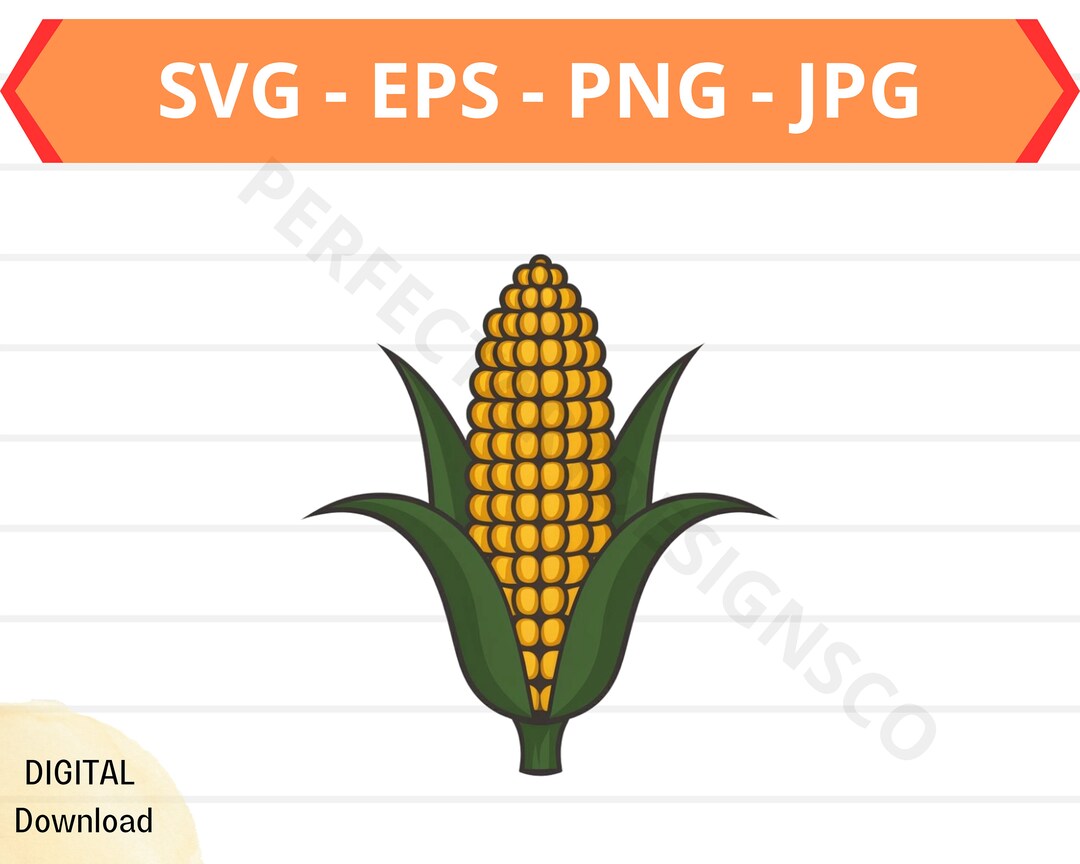 Corn Svg, Corn Vegetable Clipart, Corn Svg for Shirt, Svg File for ...