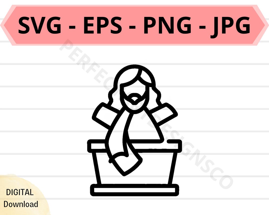 Christ Baptism Symbol Svg Cutfile, Christ Baptism Sign, Christ Baptism ...