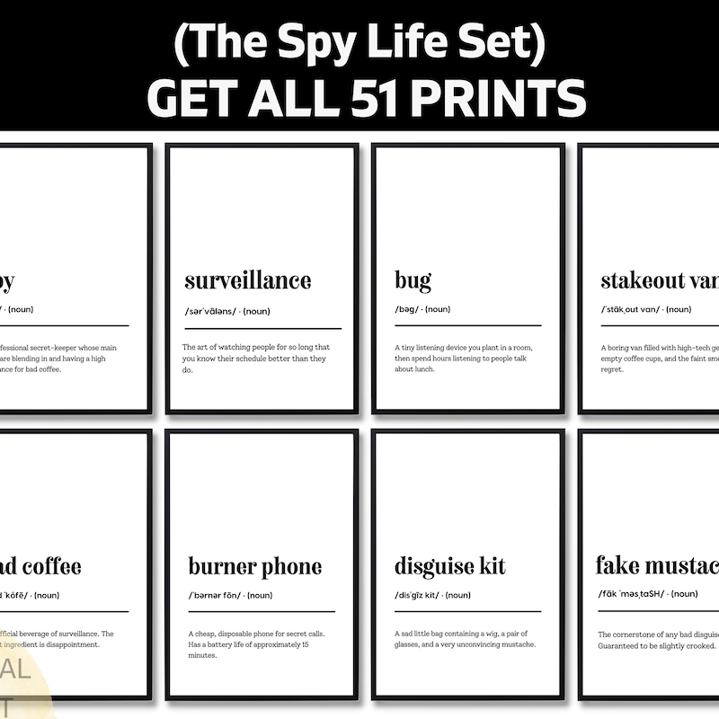 Spy Office Decor - Etsy UK