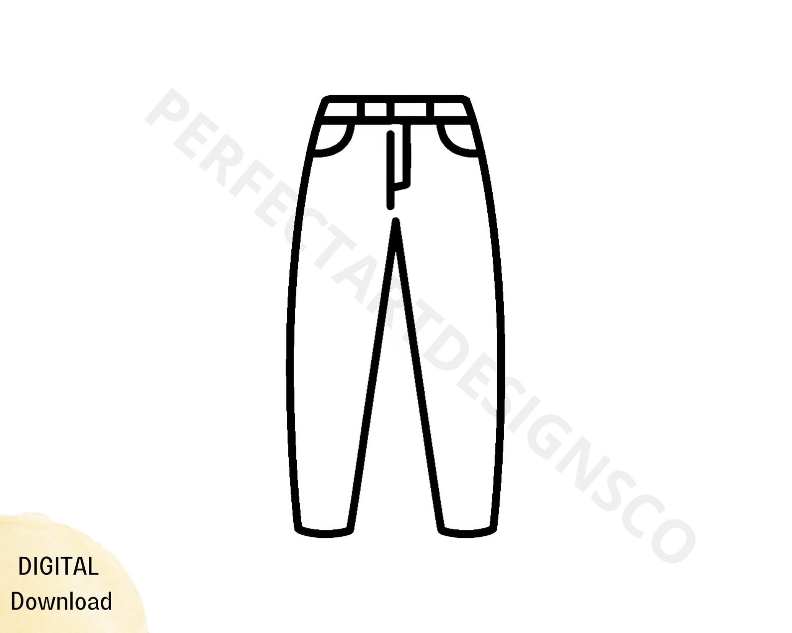 Blue Jeans Outline Svg, Blue Jeans Clipart, Blue Jeans Svg for Shirt ...
