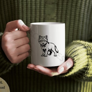 Wolf Cub Outline Svg, Wolf Cub Clipart, Wolf Cub Svg for Shirt, Svg ...