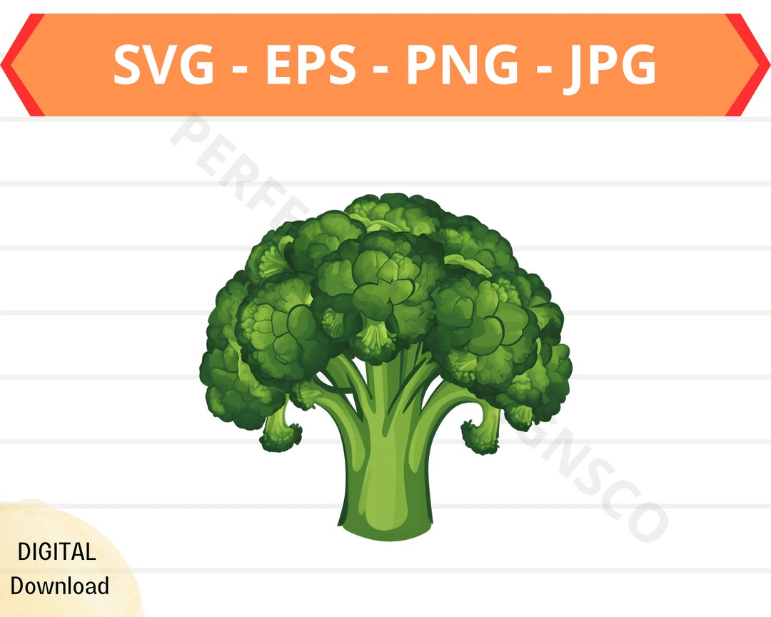 Broccoli Svg, Broccoli Vegetable Clipart, Broccoli Svg for Shirt, Svg ...