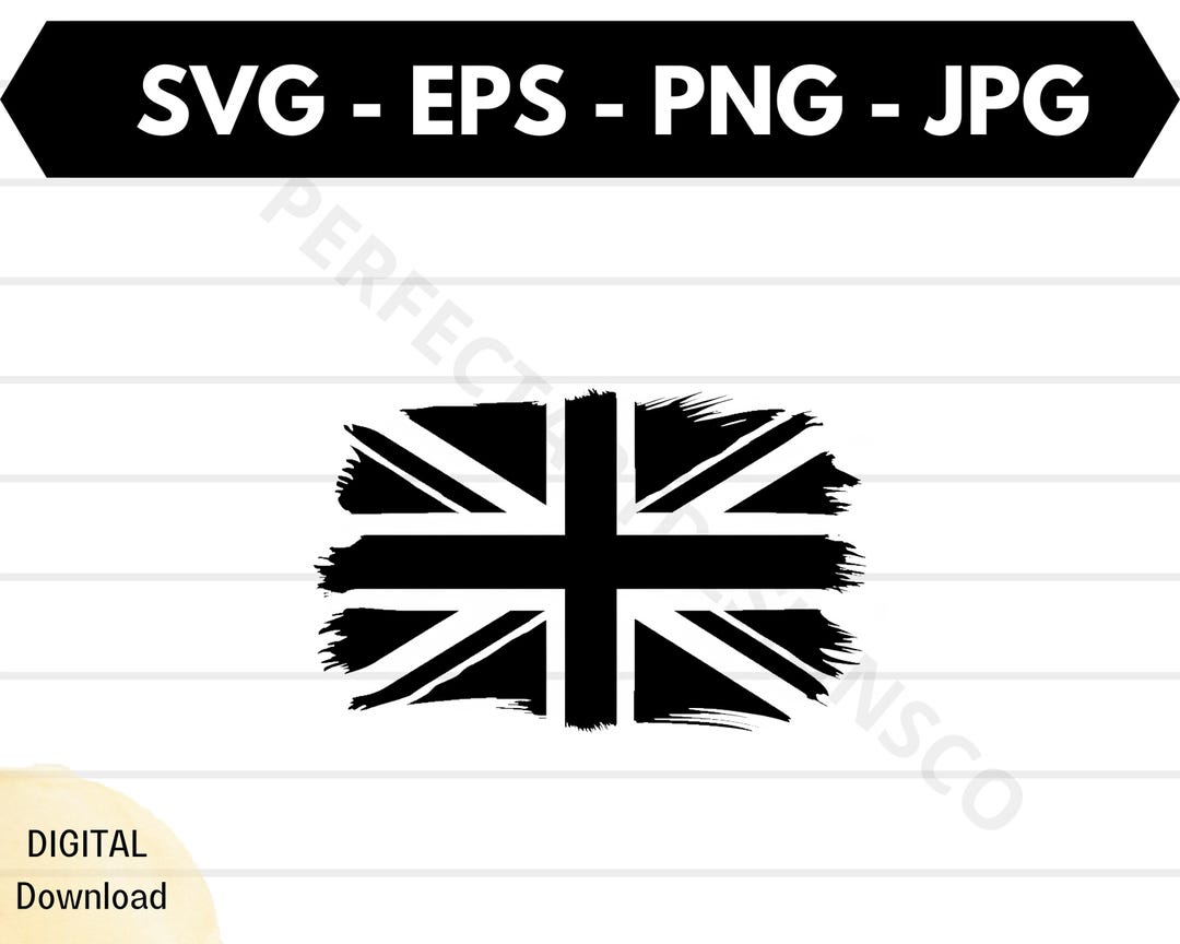 Union Flag Silhouette Svg, Union Flag Clipart, Union Flag Svg File for ...