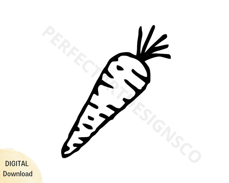 Carrot Outline Svg, Carrot Vegetable Clipart, Carrot Svg for Shirt, Svg ...
