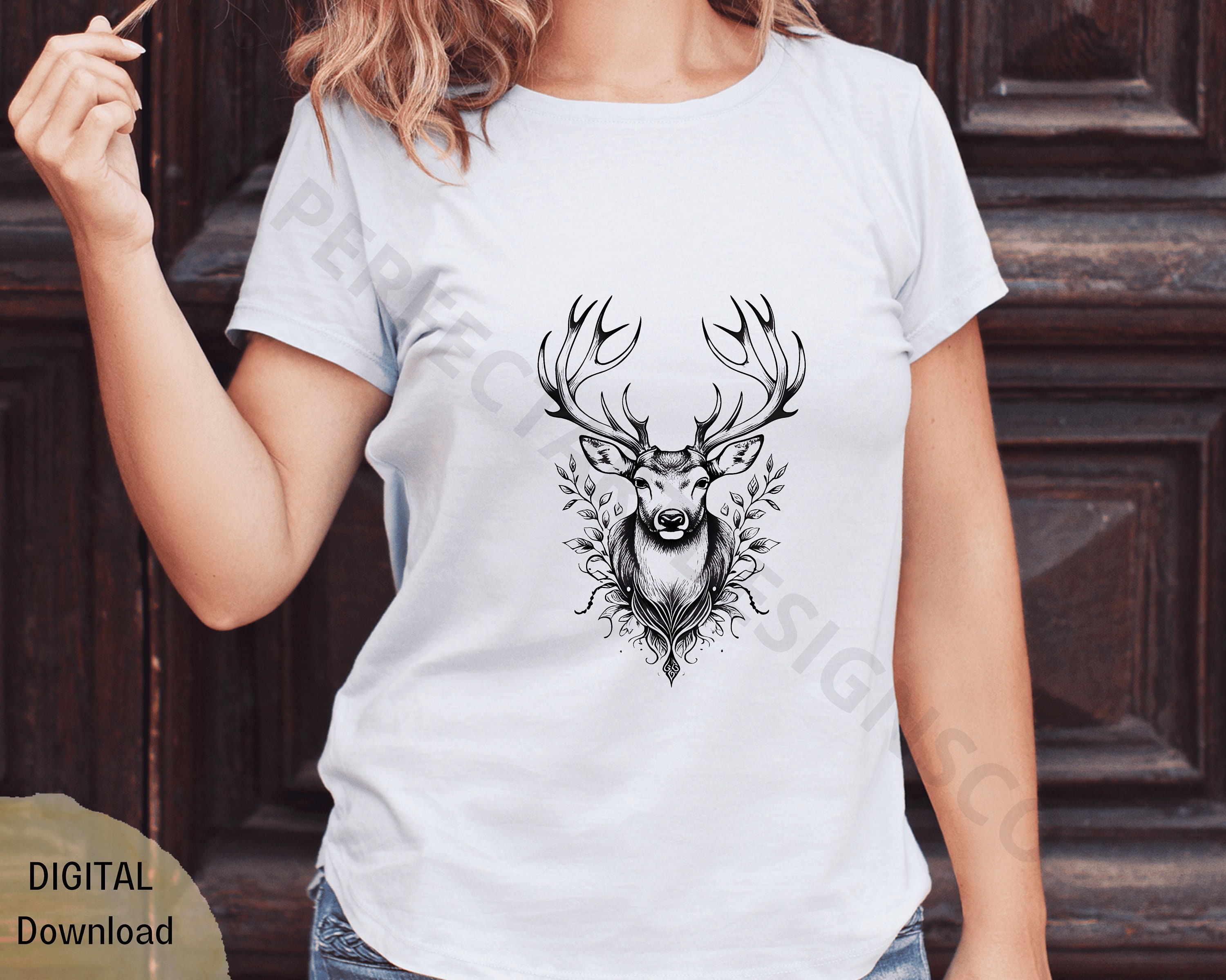 Stag Vector Image Clipart, Stag Svg Stag Cutting File Cricut Silhouette ...