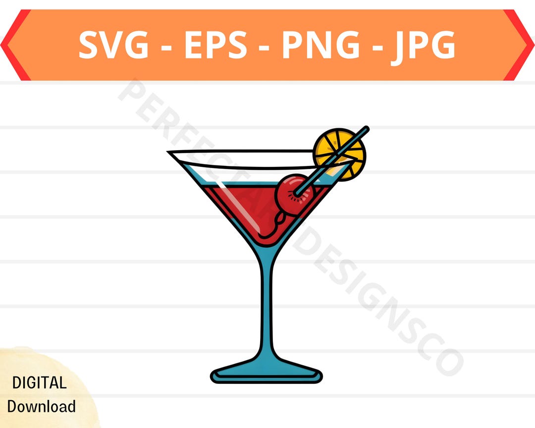 Martini Glass Svg, Martini Glass Clipart, Martini Glass Svg for Shirt ...