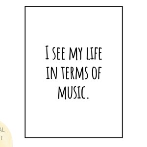 Music Quotes Set of 50 Posters, Printable Wall Art, Music Gallery Decor ...