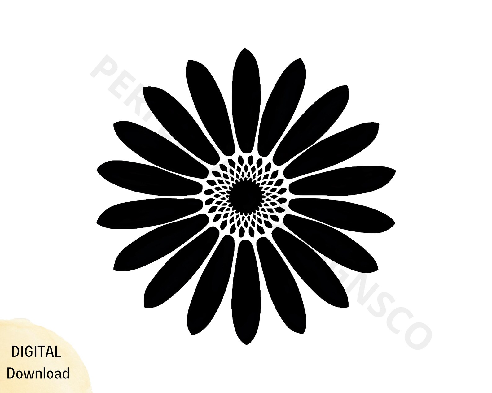 Daisy Silhouette Svg File, Daisy Cutting Svg File for Cricut, Daisy ...