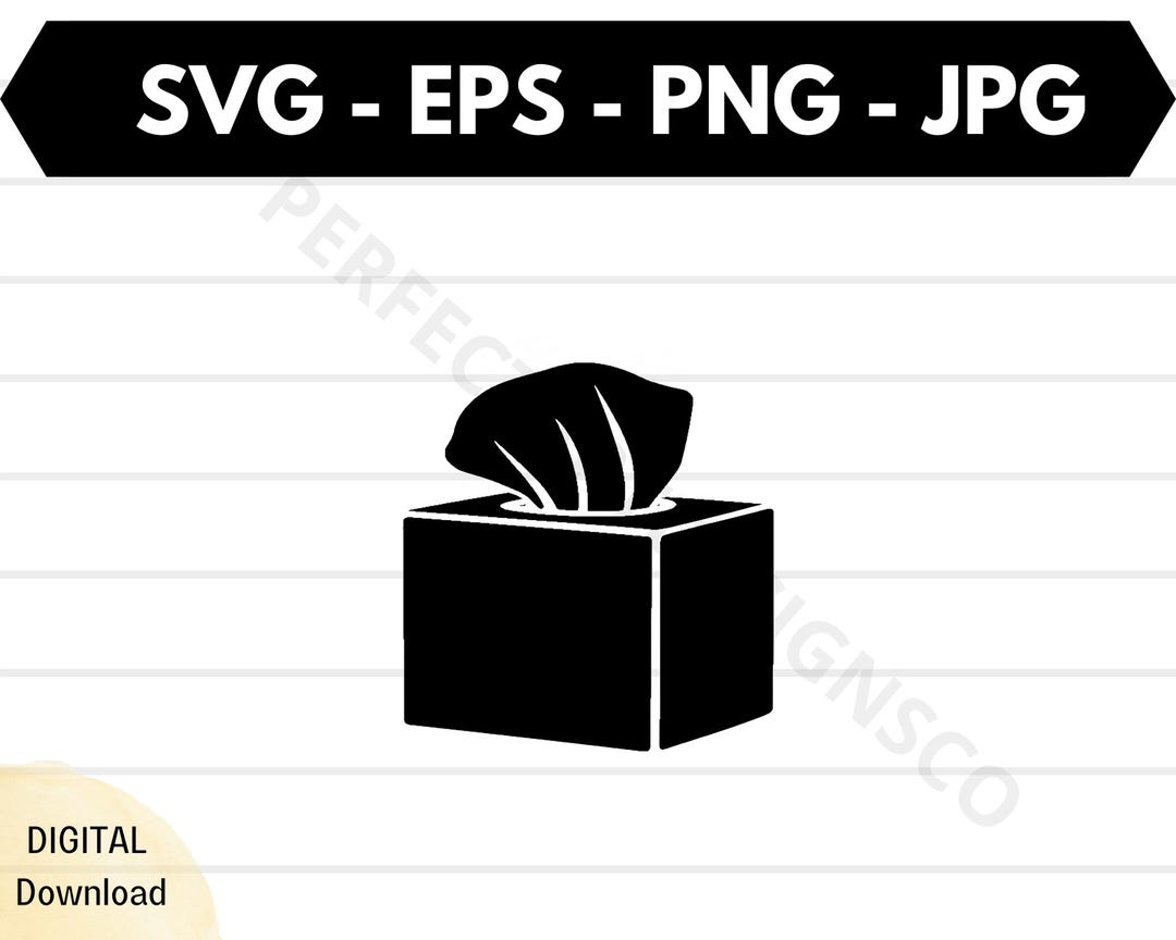 Box of Tissues Silhouette Svg File, Box of Tissues Cutting Svg File for ...
