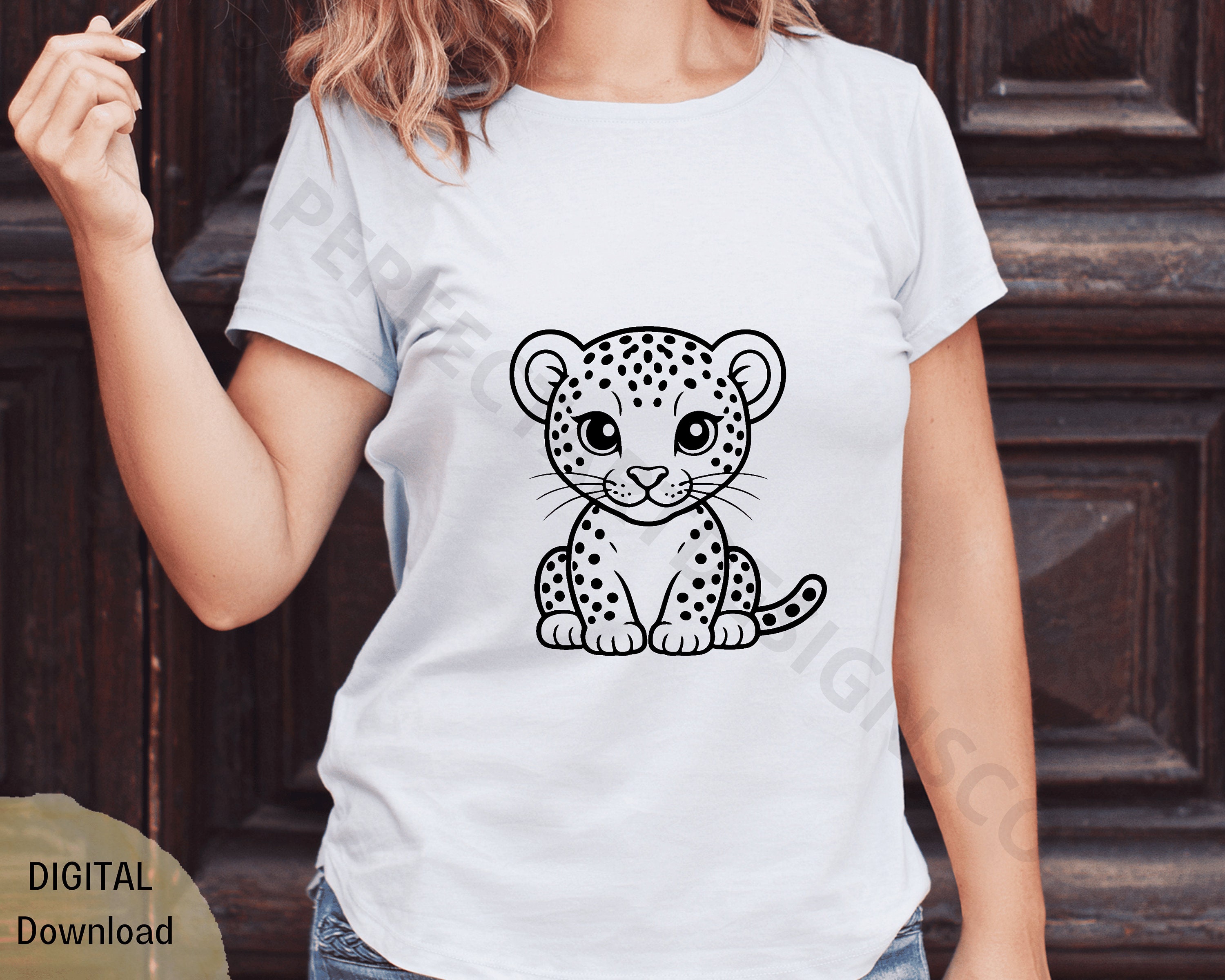 Cute Leopard Svg File, Baby Leopard Outline Svg, Leopard Clipart Svg ...