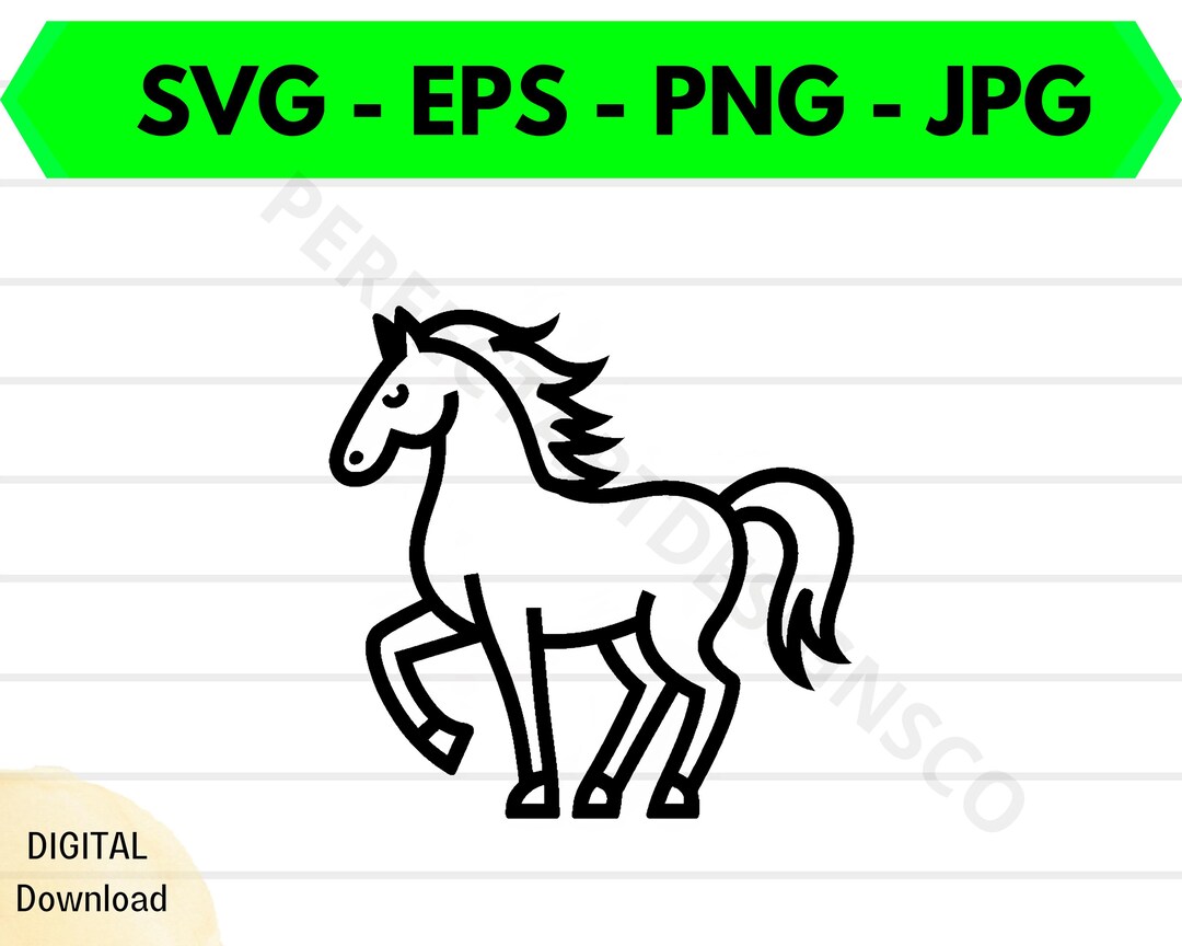 Clipart Horse Outline Svg File, Clipart Horse Cutting Svg File for ...