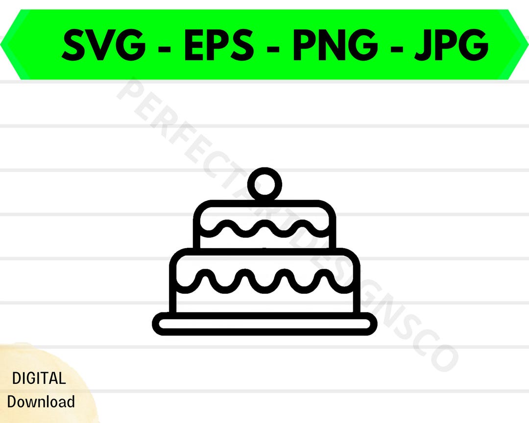Cake Outline Svg, Cake Clipart, Cake Svg for Shirt, Svg File for Cricut ...