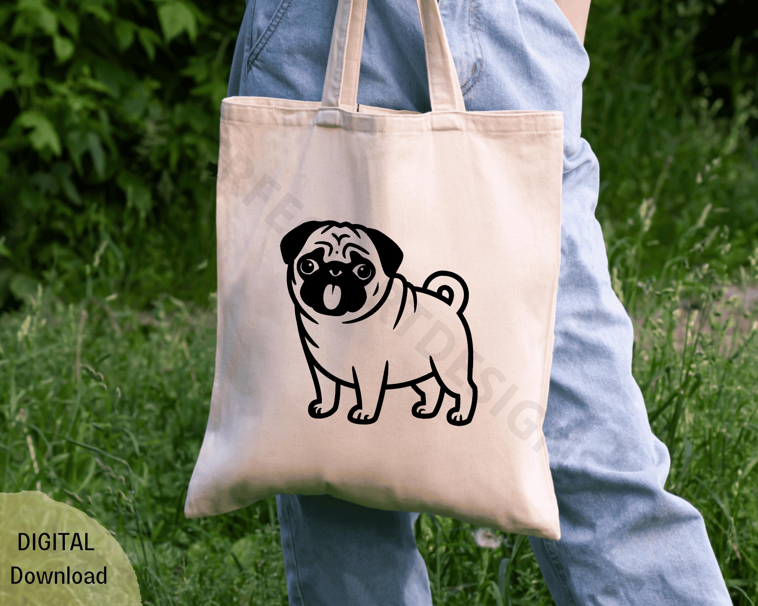 Pug Outline Svg, Pug Clipart, Pug Svg for Shirt, Svg File for Cricut ...