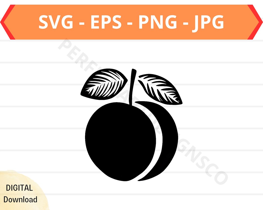 Plum Outline Svg, Plum Fruit Clipart, Plum Svg for Shirt, Svg File for ...