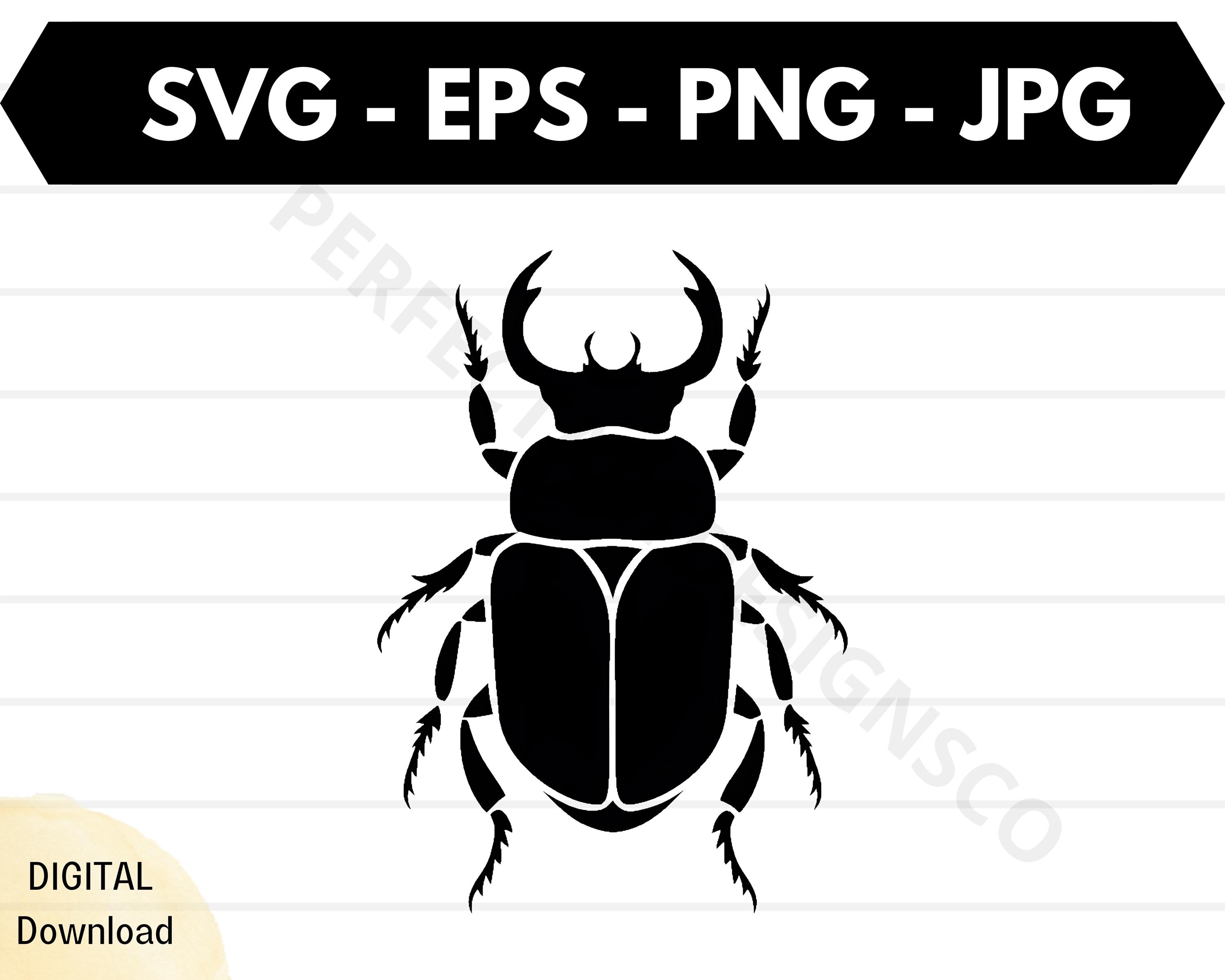 Beetle Silhouette Svg File, Beetle Outline Clipart Svg, Beetle Cutting ...