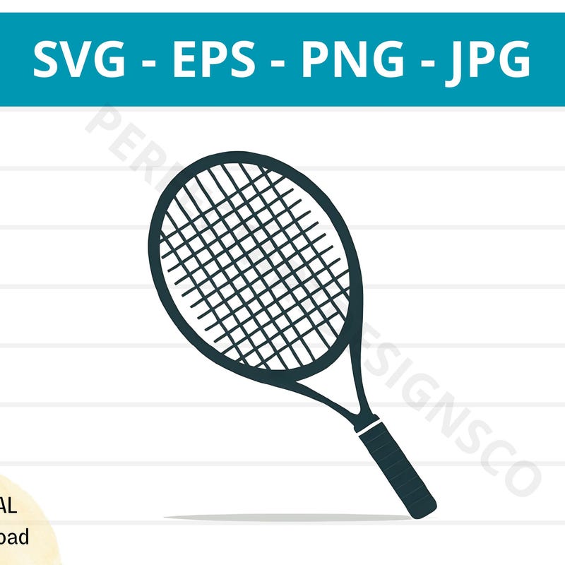 Tennis Racket Svg - Etsy