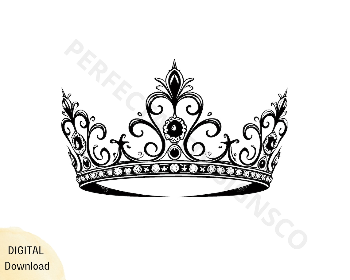 Tiara Vector Image Clipart, Tiara Svg Tiara Cutting File Cricut ...