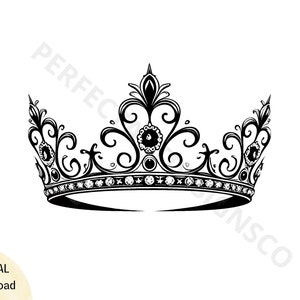 Tiara Vector Image Clipart, Tiara Svg Tiara Cutting File Cricut ...