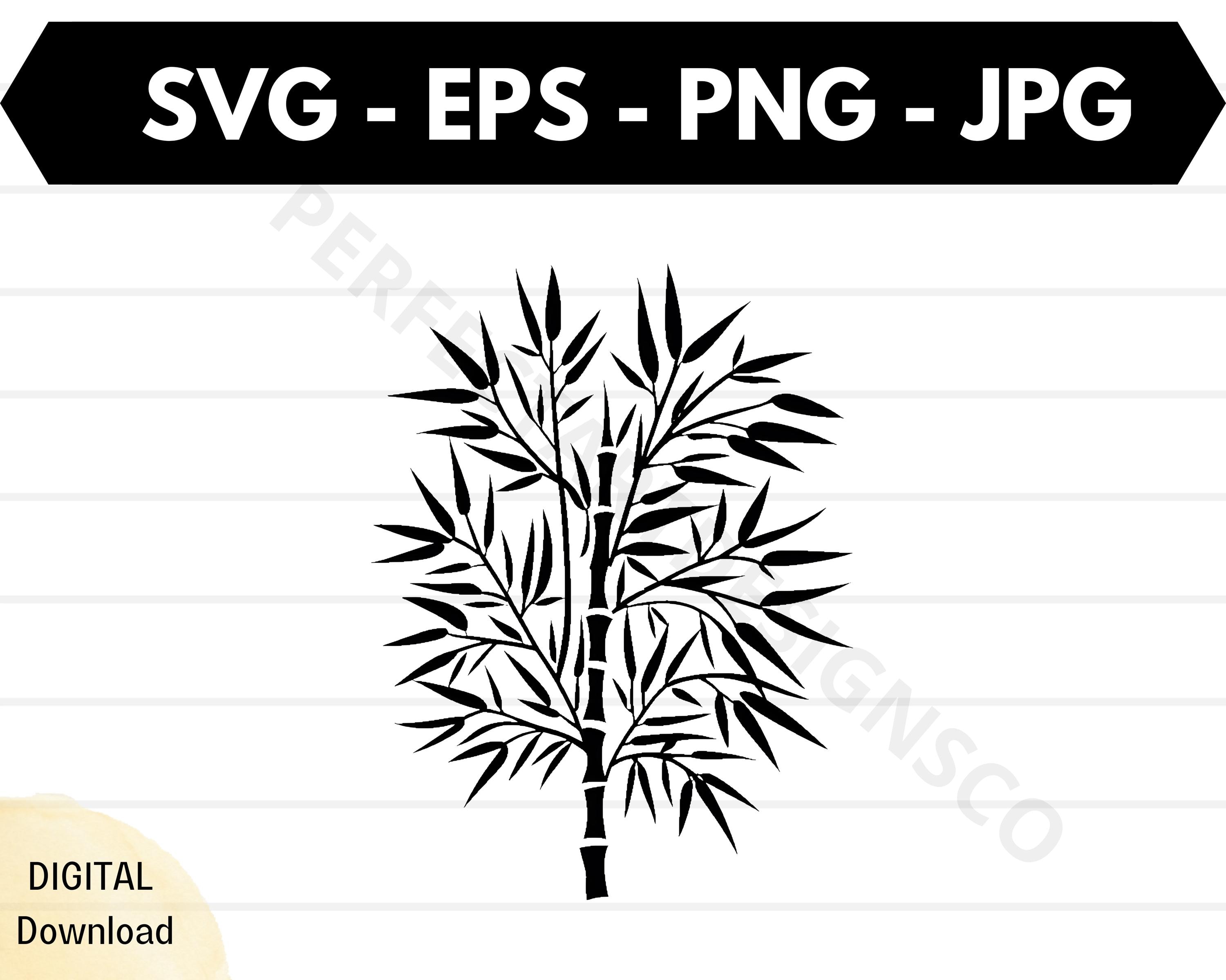 Bamboo Silhouette Svg File, Bamboo Cutting Svg File for Cricut, Bamboo ...