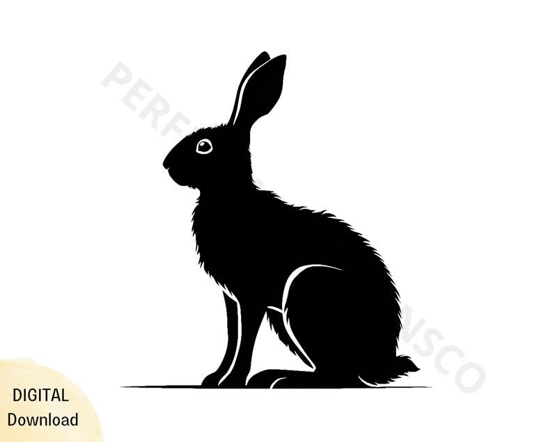 Arctic Hare Silhouette Svg File, Arctic Hare Cutting Svg File for ...