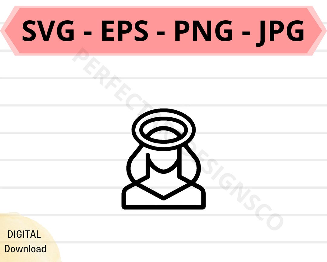 Halo Icon Svg Cut File, Halo Symbol, Halo Sign Cutting Svg File for ...