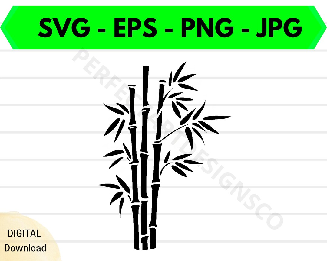 Bamboo Outline Svg, Bamboo Clipart, Bamboo Svg for Shirt, Svg File for ...