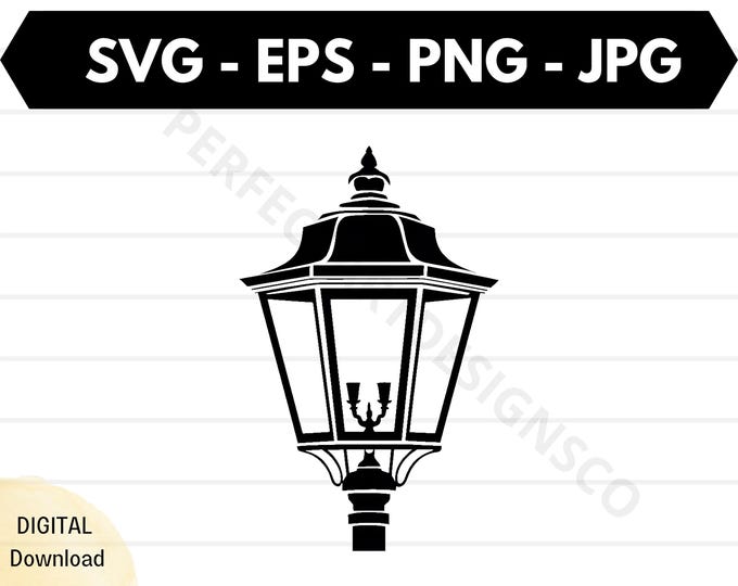 Lamp Post. Svg Png Eps Dxf Cut Files. - Etsy Canada