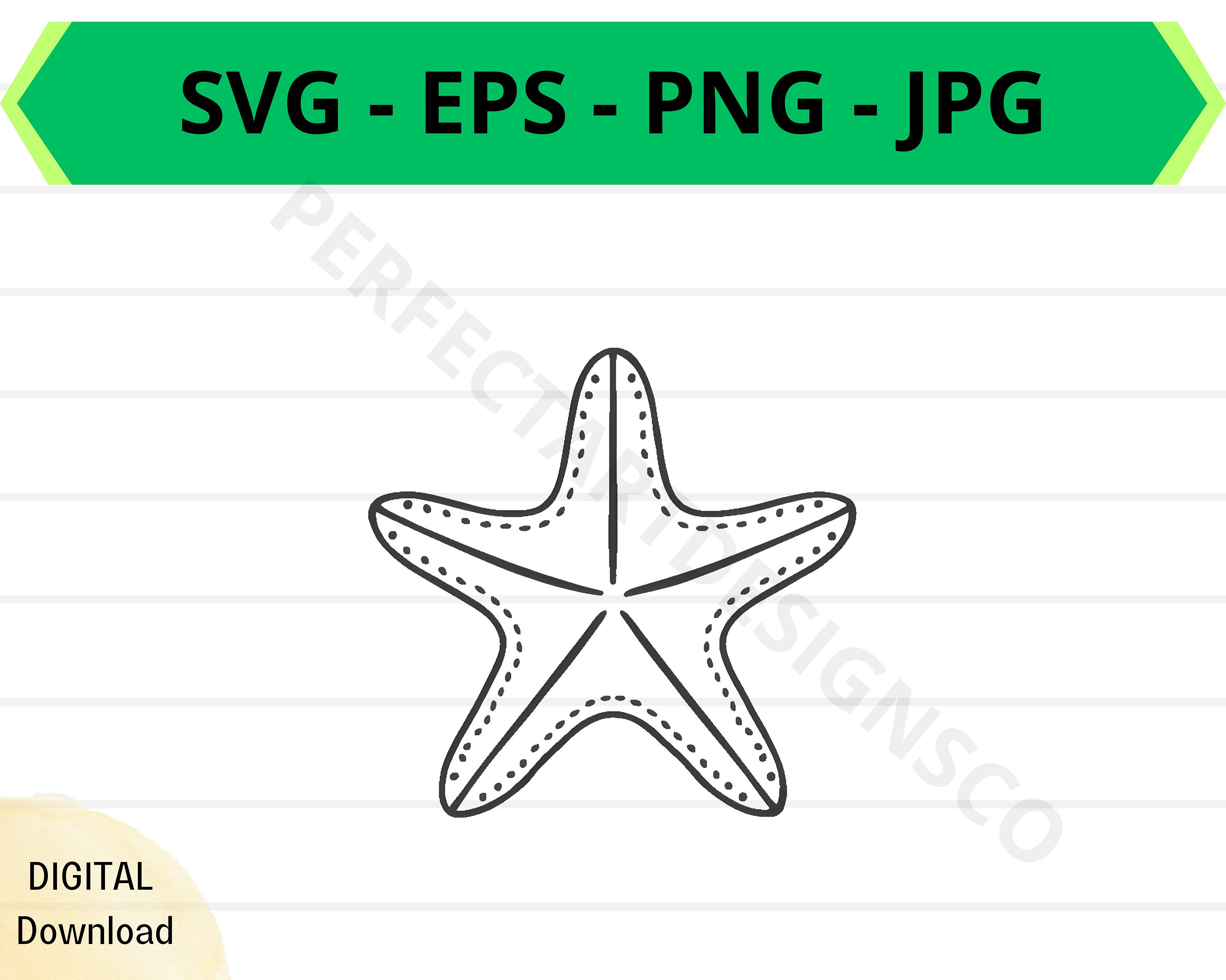 Starfish Outline Svg, Starfish Clipart, Starfish Svg for Shirt, Svg ...