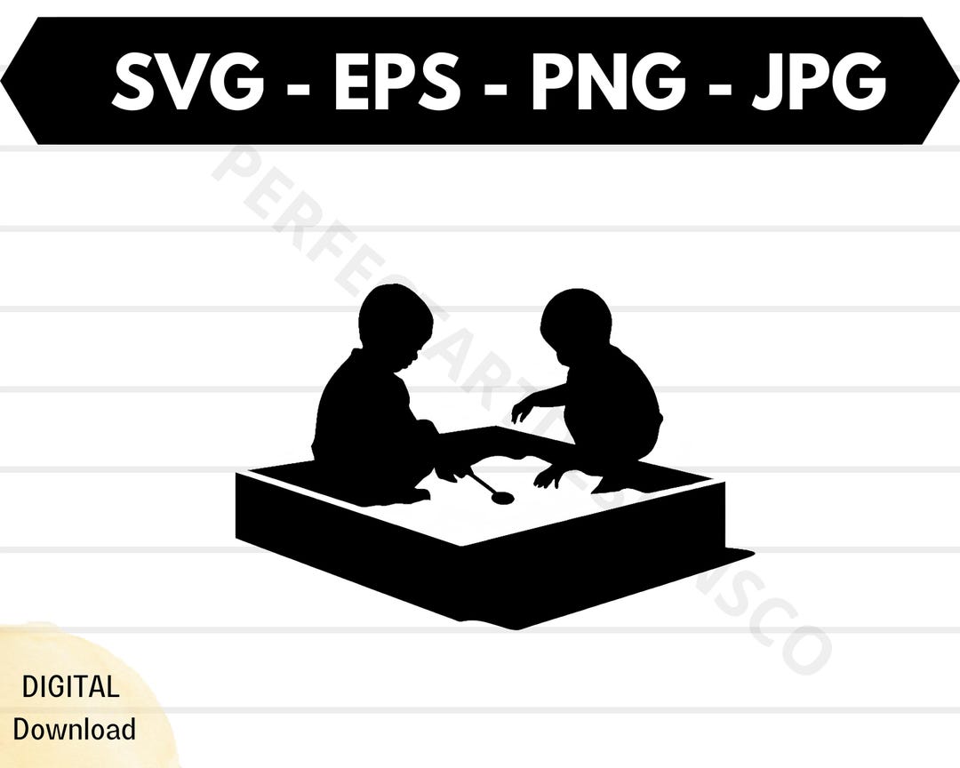 Sandbox Silhouette Svg, Sandbox Outline, Sandbox Cricut, Sandbox ...