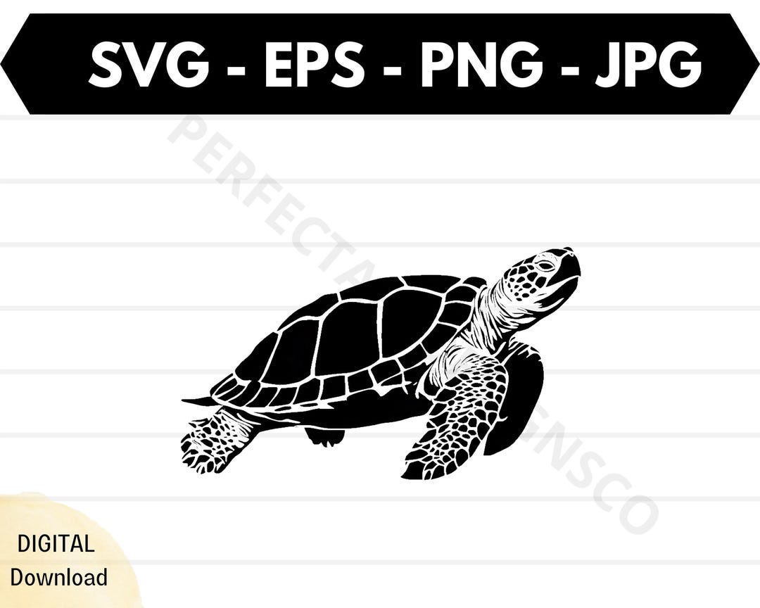 Leatherback Turtle Silhouette Svg File, Leatherback Turtle Cutting Svg ...