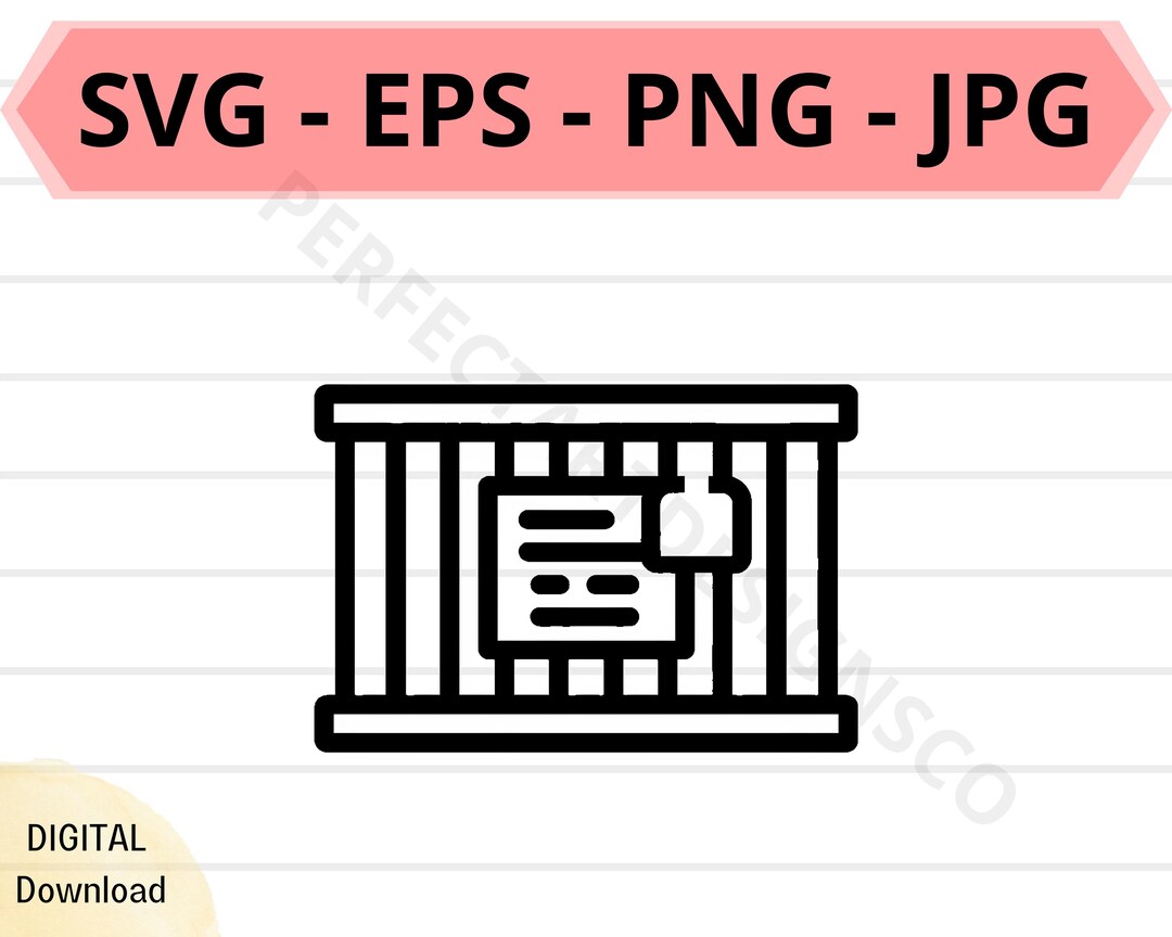 Jail Booking Icon Svg Cut File, Jail Booking Symbol, Jail Booking Sign ...