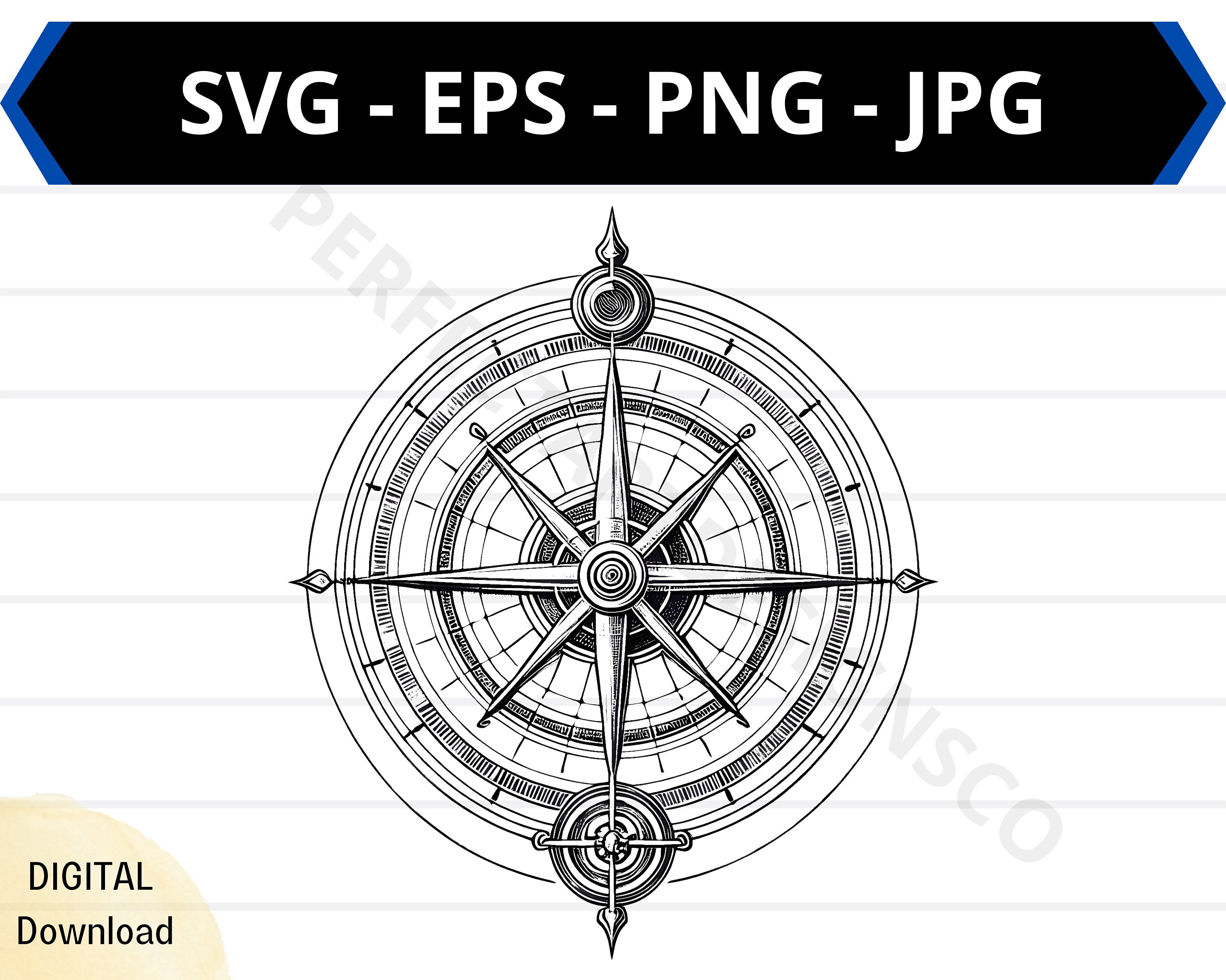 Astrolabe Tattoo Illustration Svg, Astrolabe Svg File for Cricut and ...
