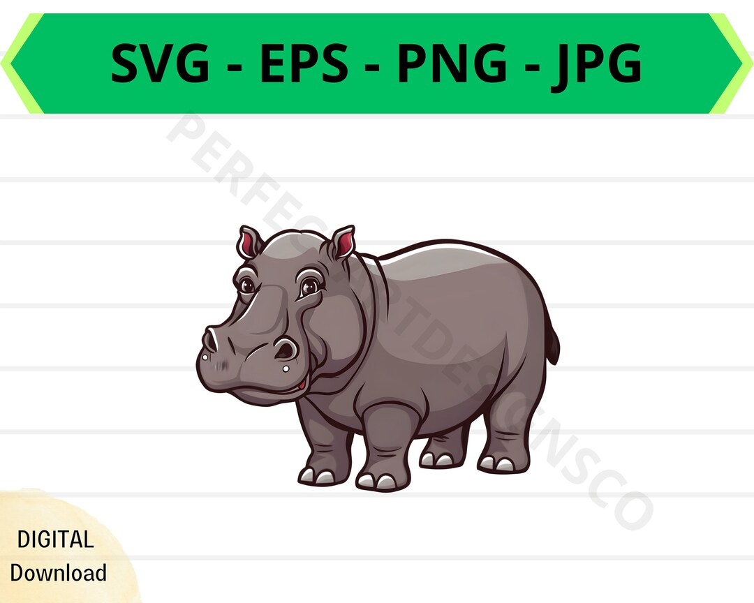 Hippo Svg, Hippo Clipart, Hippo Svg for Shirt, Svg File for Cricut ...