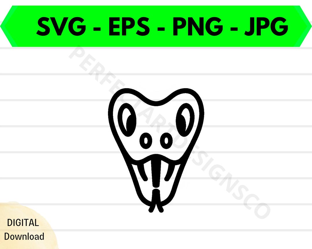 Snake Head Svg File, Snake Head Outline Svg, Snake Head Clipart Svg ...