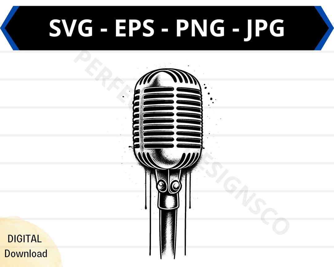 Microphone Vector Image Clipart, Microphone Svg Microphone Cut File ...